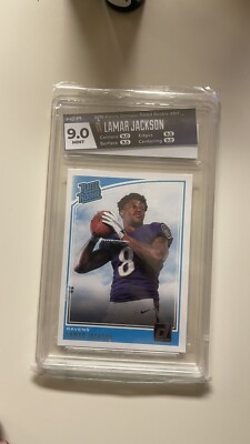 2018 Lamar Jackson Donruss Rated Rookie RC HGA 9 Baltimore Ravens | eBay