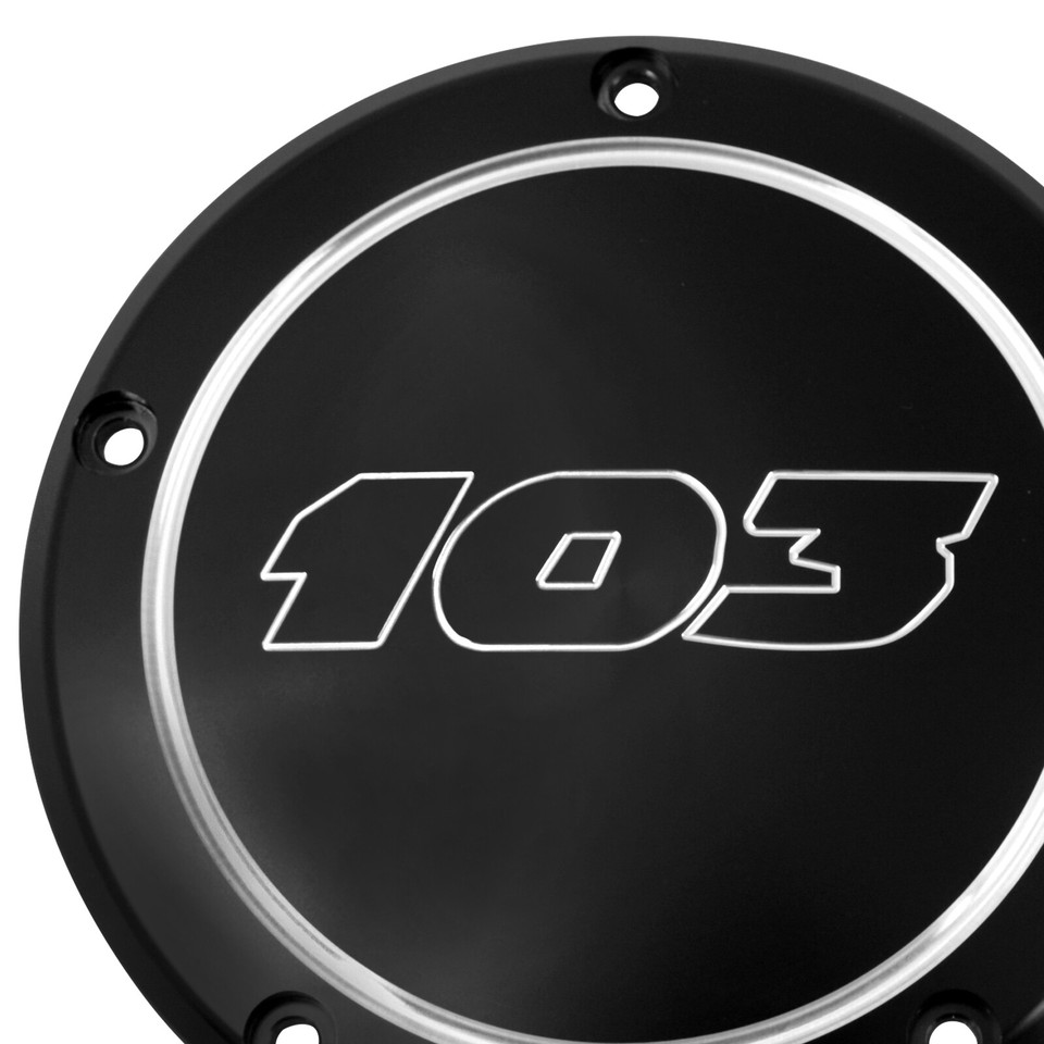 Black 103 Derby Timing Timer Covers For Harley Softail Breakout Fat Boy ...