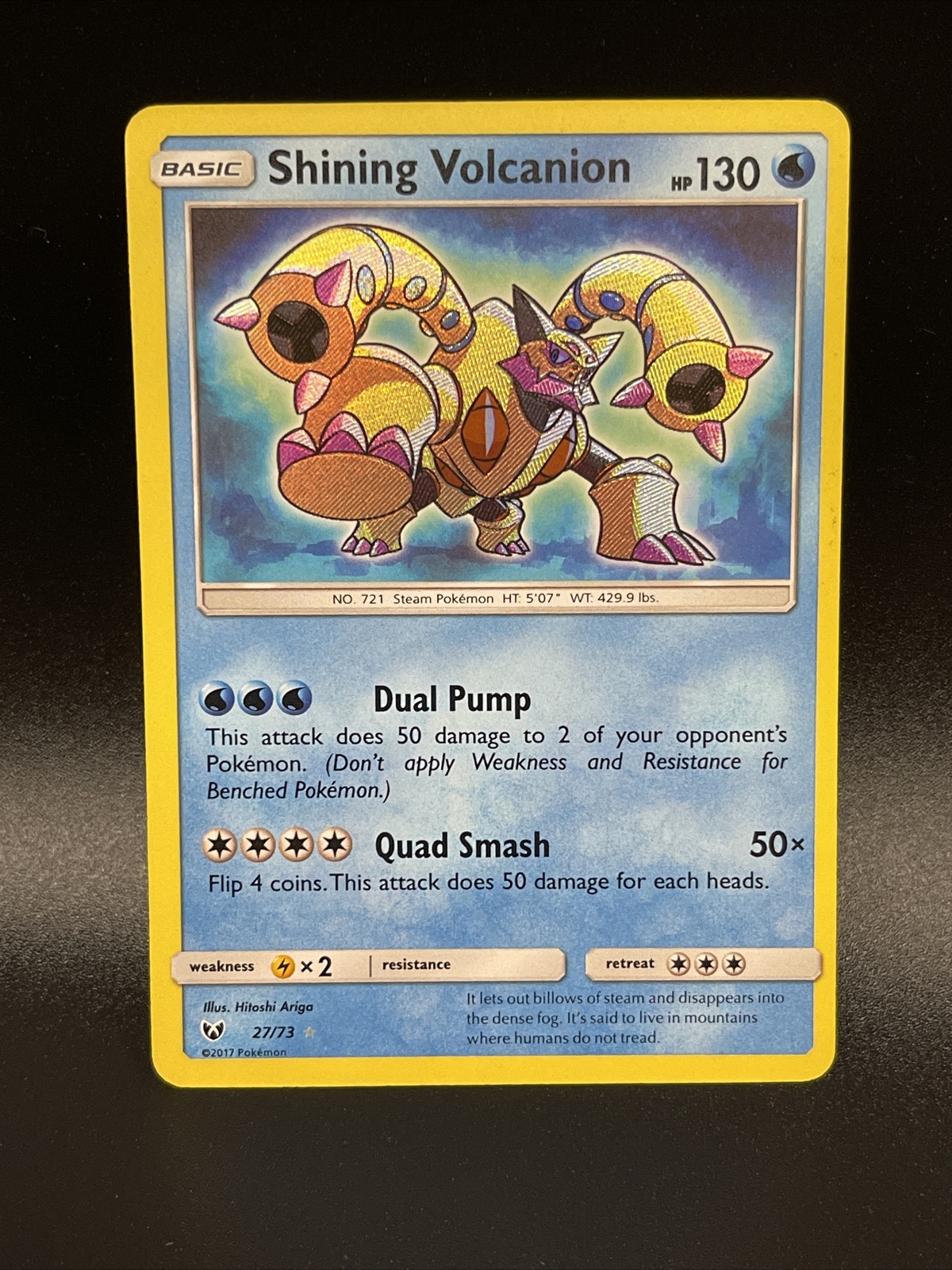 Shining Volcanion Shiny Holo Rare - 27/73 Shining Legends - Pokemon TCG ...