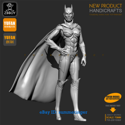 75mm Female Batman Sci-Fi Resin Model Kits Unpainted Garage Kit YUFAN ...
