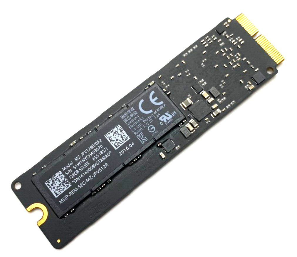 MACBOOK PRO/AIR A1502/A1398/A1465 SAMSUNG 128GB SSD MZ-JPV128R/0A2 655 ...