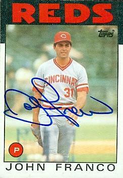 John Franco autographed Baseball Card (Cincinnati Reds) 1986 Topps #54 ...