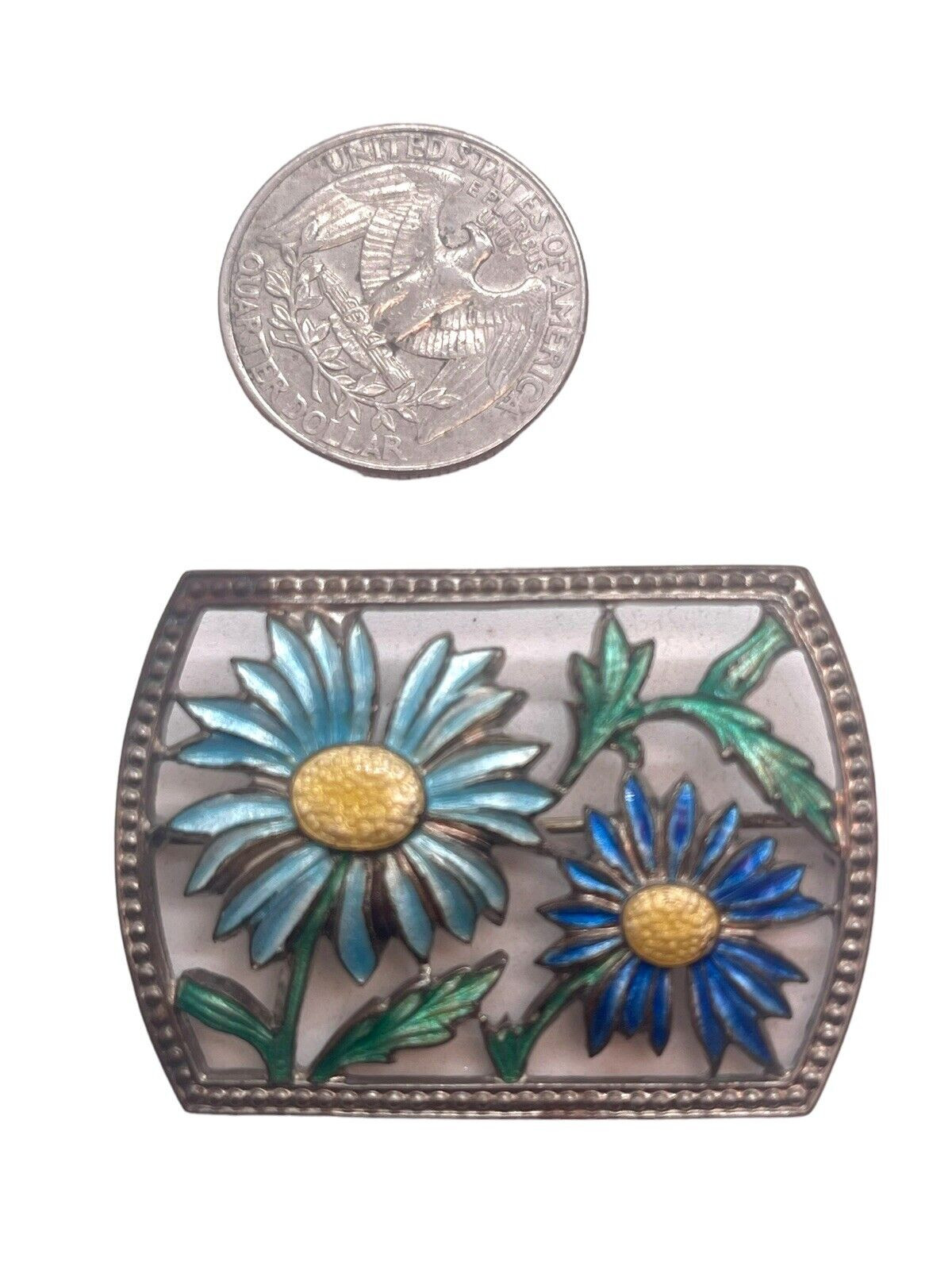 1920's Translucent Enamel Vintage Picture Frame Figur… - Gem