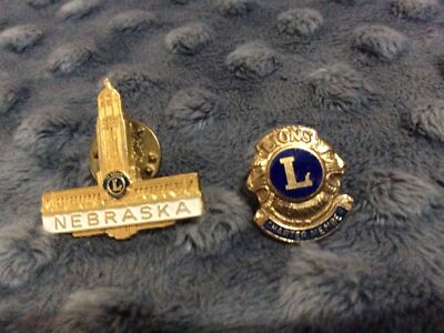 Nebraska Lions International Capitol Pin & Charter Member Pin | eBay