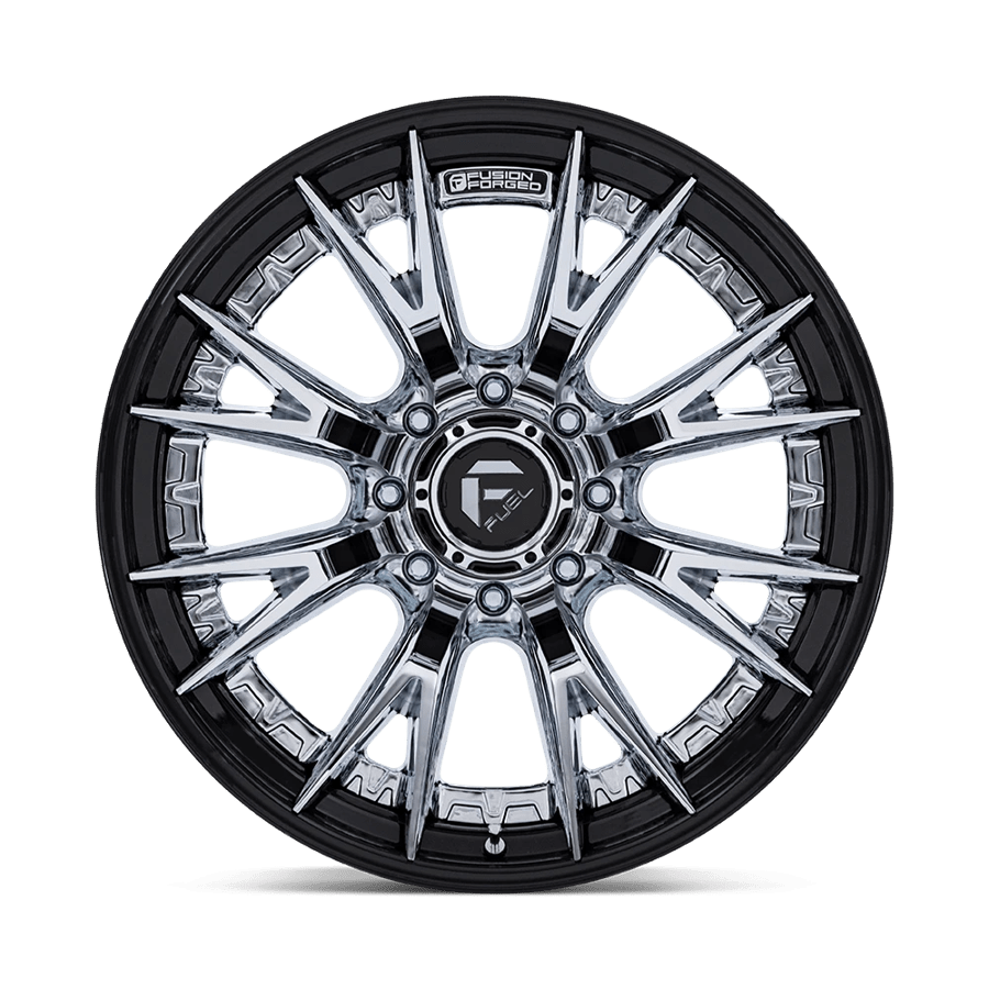 22x10 Fuel Wheels FC402 Catalyst Chrome W/ Gloss Black Lip Rims (4pcs ...