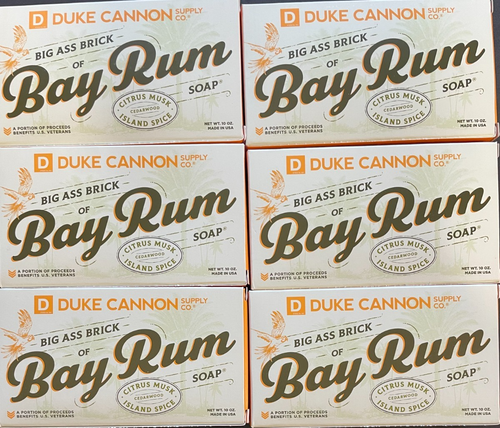 6 Duke Cannon Big Brick of Bay Rum Bar Soap Citrus Musk Cedarwood 10oz ...