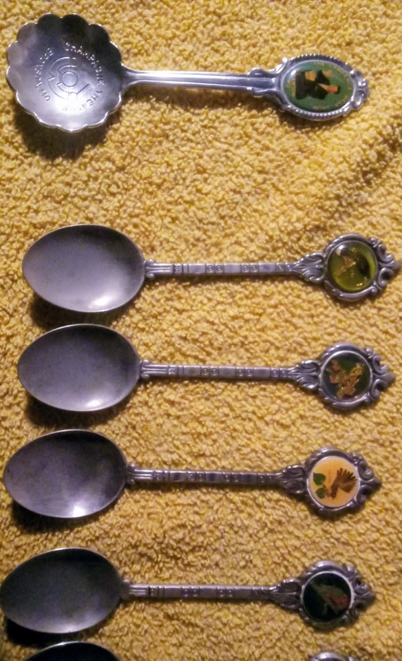 Vintage Collectable Silver Plated Spoons. Variety Set Of 12. | eBay