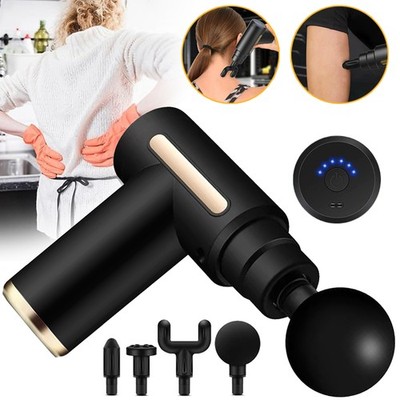 Massage Gun Deep Tissue Muscle Massager USB Rechargeable Fascia Gun For ...