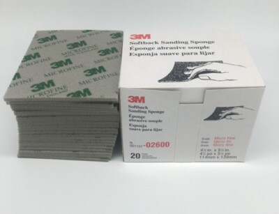 3M 02600 Softback Sanding Sponge Microfine- 20 Count/BOX | eBay