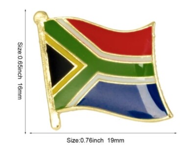 Enamel Gold Colored South Africa Flag Lapel Pin | eBay