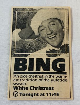 1979 small KGO tv ad~ movie WHITE CHRISTMAS Bing Crosby | eBay