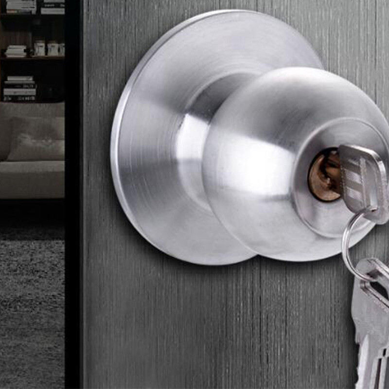 Stainless Steel Ball Knobs Door Handle Privacy Passage Lock Entrance ...
