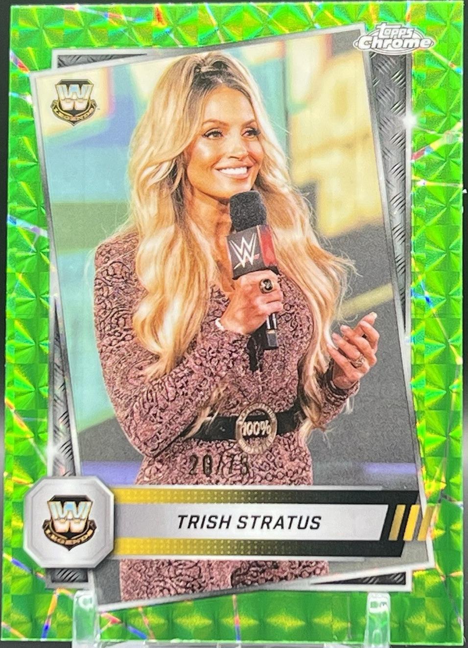 2025 Topps Chrome WWE - Trish Stratus #190 Neon Green Geometric ...