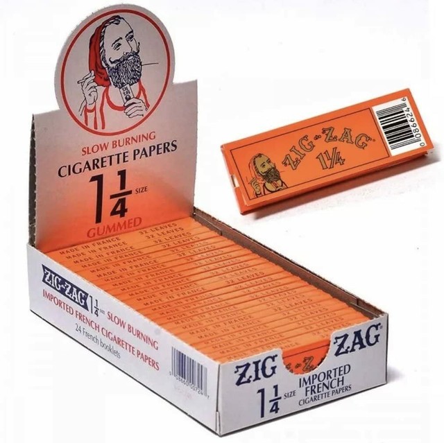 Zig Zag Cigarette Rolling Papers 1 1/4 24 Packs 32 Papers - Orange for ...