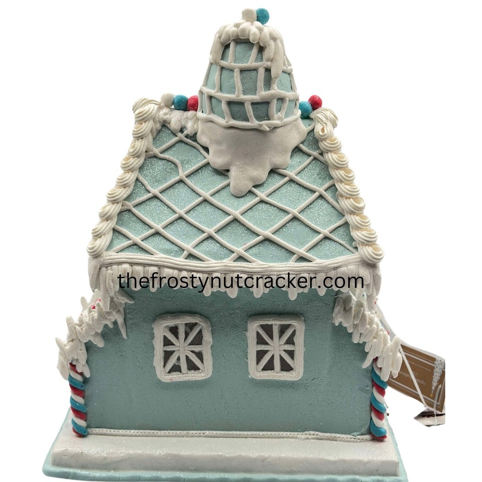 Cupcakes & Cashmere Christmas LightUp Pastel Blue Gingerbread House W ...