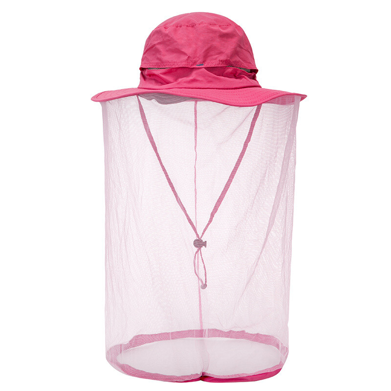 Men Mosquito Head Net Hat Bugs Netting Protection Boonie Bucket Sun Hat ...