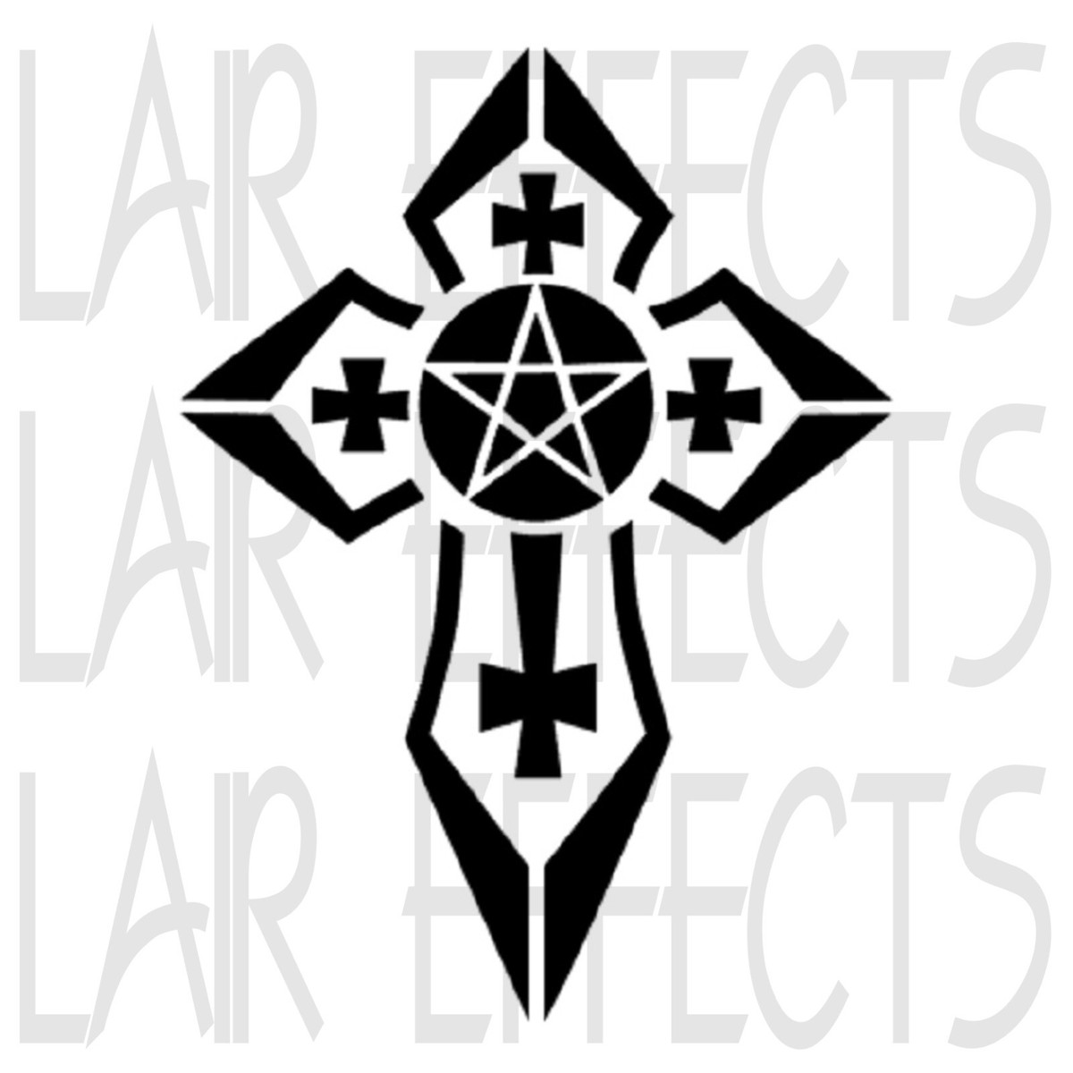 Pentacle Cross Tattoos Vektor Set Of Occult Symbols Leviathan Cross,