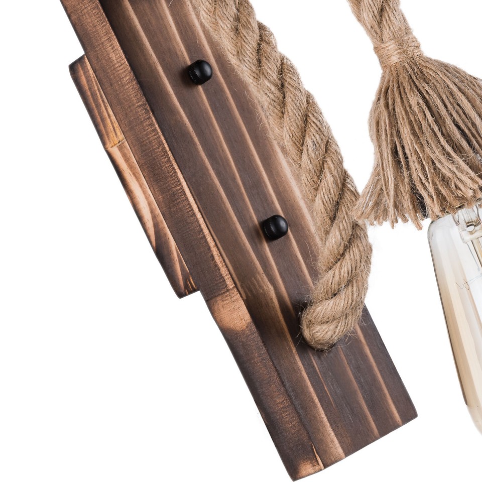 Industrial Classic Lamp Hemp Rope Wall Sconce Aisle Bar Wall Light 40W ...