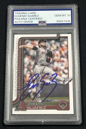2025 Topps Series 1 Signed Eugenio Suarez Autographed Dbacks Card PSA ...