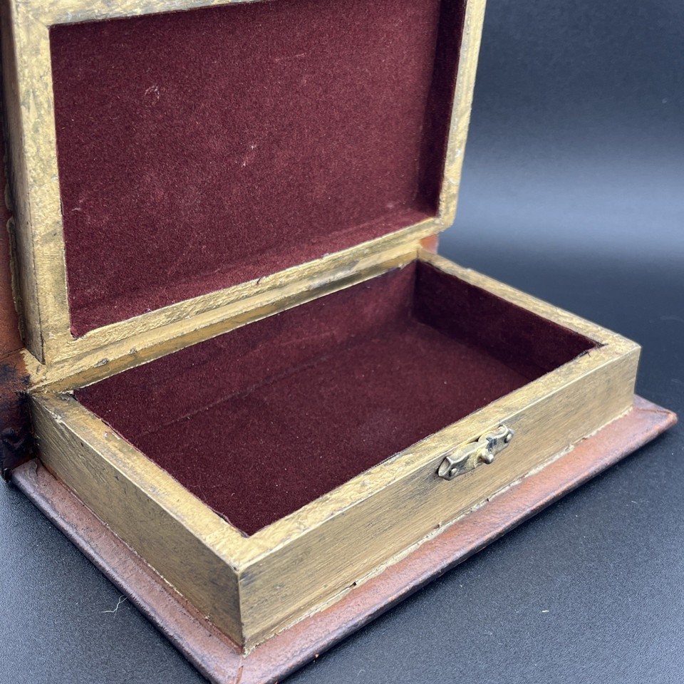 Vintage Hidden Fake Book Jewelry Box Wood | eBay