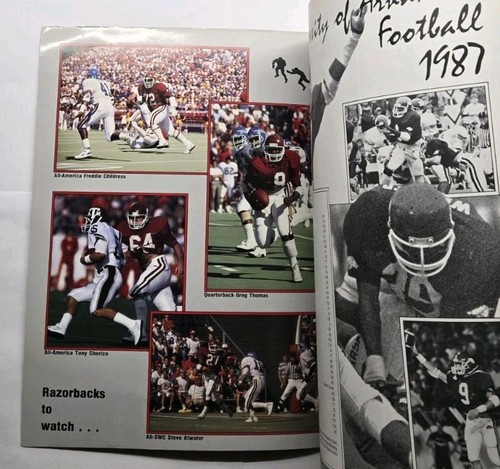 Arkansas Razorbacks 1987 Football Schedule Program Magazine | eBay