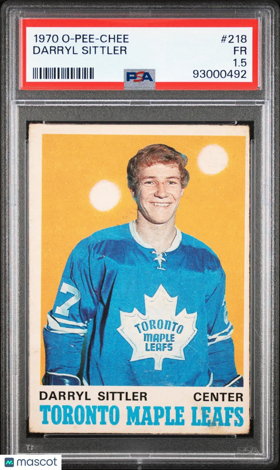 Darry Sittler O Pee Chee RC PSA 1.5 Rookie 1970-71 70-71 OPC Toronto ...