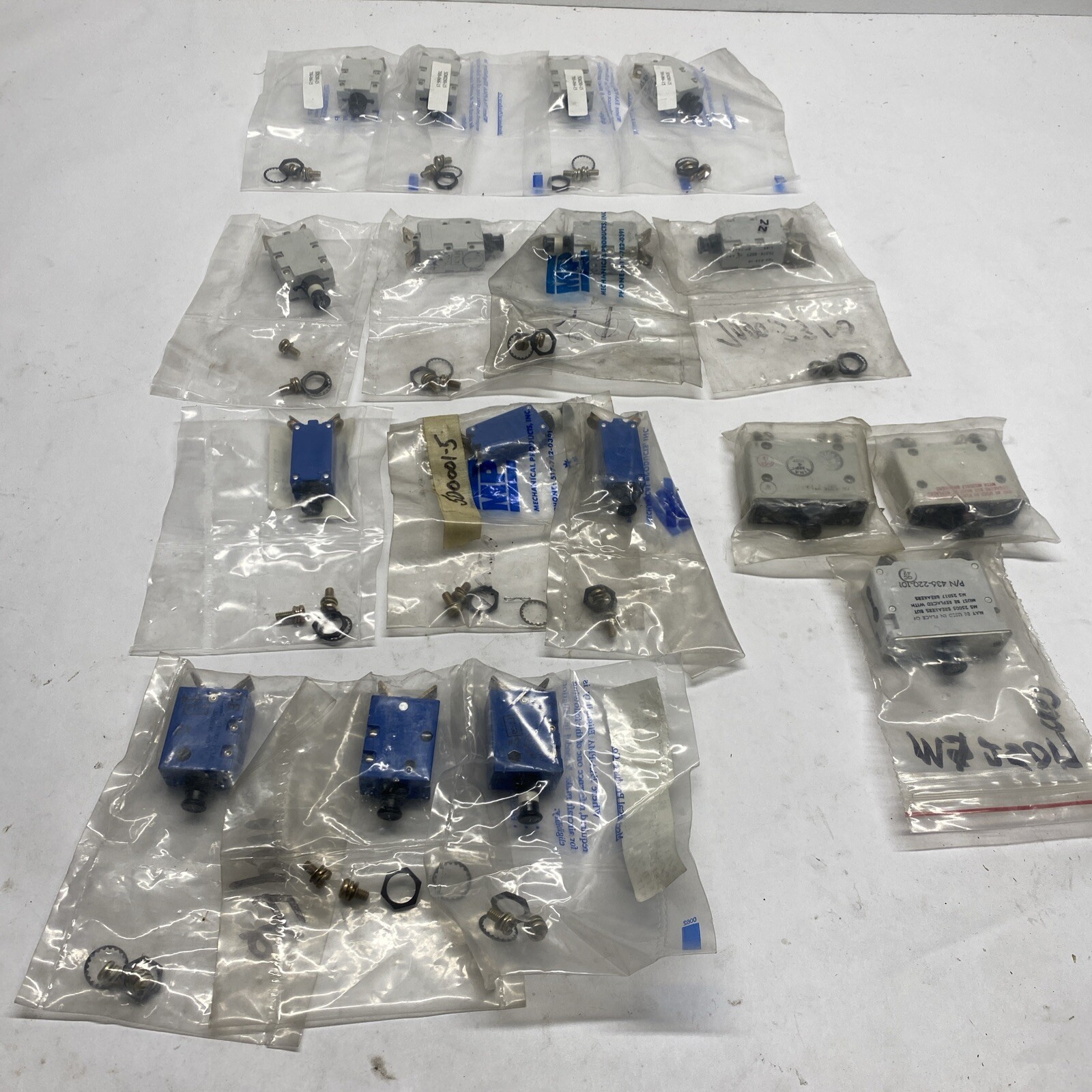 Lot Of Mechanical Products Circuit Breaker Aircraft Push Button 1 5 10 ...