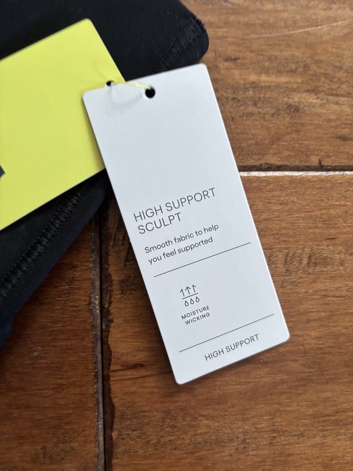 All in Motion Zip-Front Bra Size 44C High Support Black Wireless Padded ...