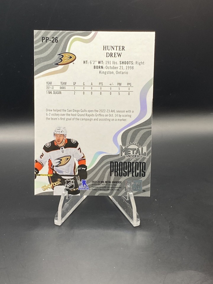 2022-23 UD SkyBox Metal Universe Premium Prospects Hunter Drew #PP-26 ...