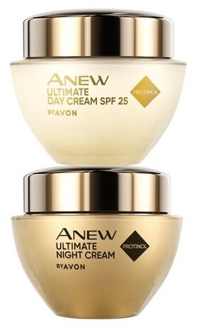AVON ANEW Ultimate 45+ Day Cream + Night Gold Wrinkle Skin Set 50+50ml ...
