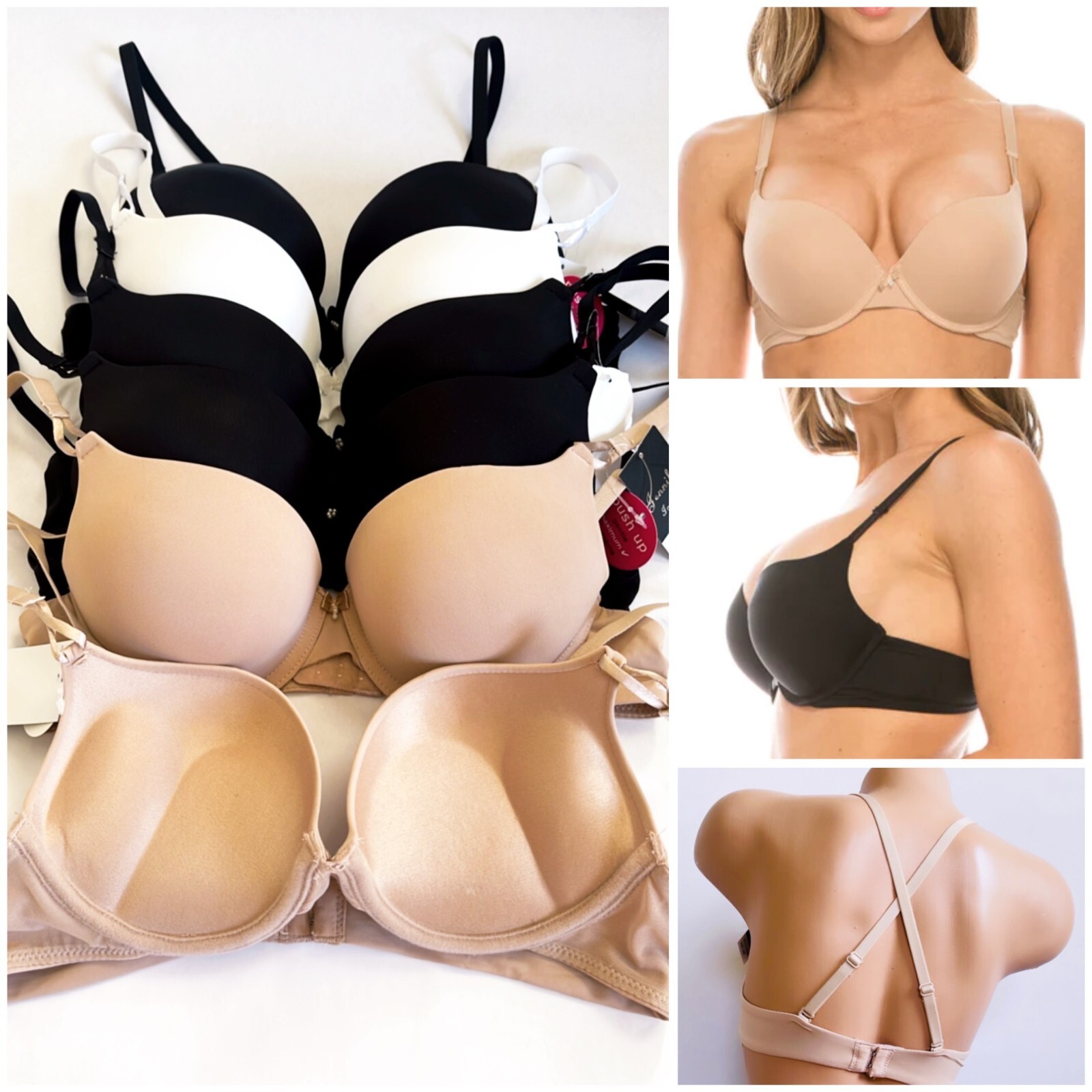 Women Bras Maximum Lift Extreme Padding Push-ups Bra Add 2 Cup Size 68356 32-40C | eBay