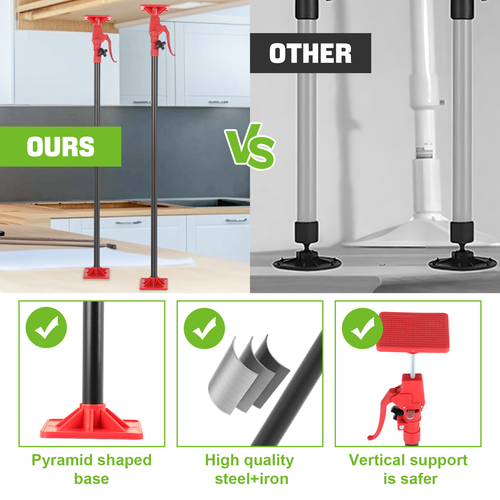 Cabinet Jack Support Pole, 45"-114" Third Hand Tool, Adjustable Support ...