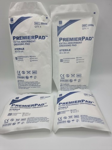 Premier Sterile Extra Absorbent Pads - Cuts, Burns & Wound Dressings ...