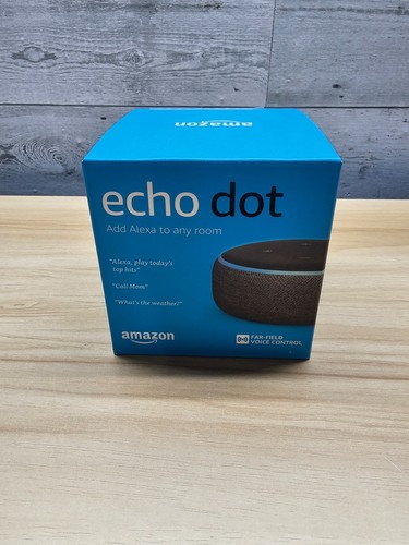 AMAZON ECHO DOT 3RD GENERATION SMART SPEAKER - ALEXA - CHARCOAL - NIB ...