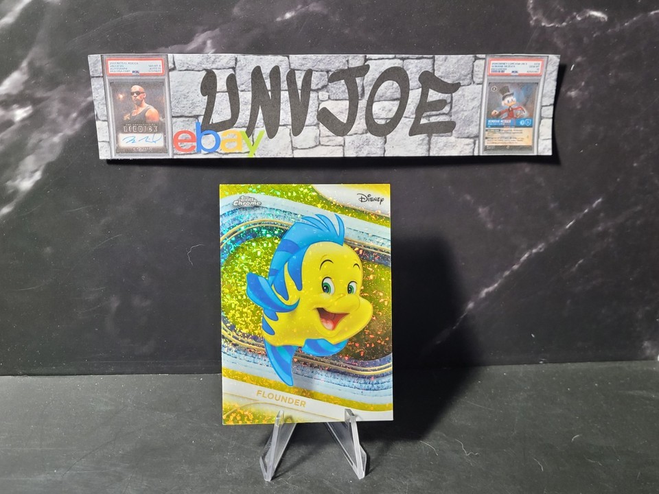 FLOUNDER 2025 Topps Chrome Disney Yellow Mini Diamond Parallel Little ...
