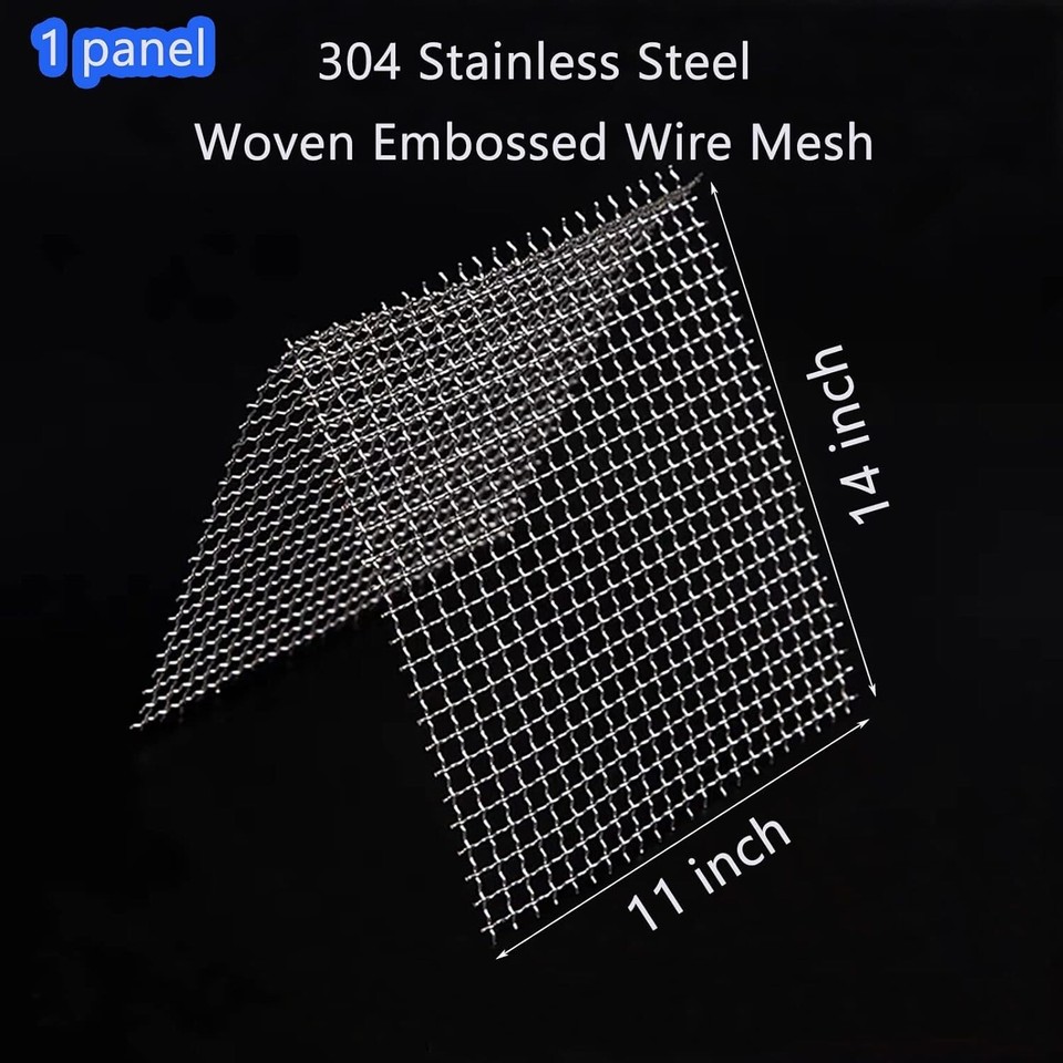 Stainless Steel Woven Wire Mesh 5 Mesh 11"X14"Hard and Heat Resisting ...