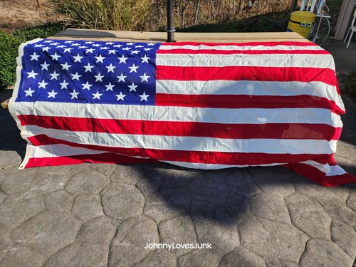 5x9.5 ft Embroidered Sewn USA Casket Burial Internment Cloth Flag 3 ...
