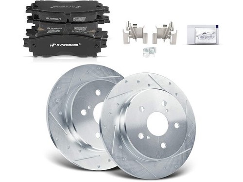 For 2018-2023 Toyota Camry Brake Pad and Rotor Kit Rear APR 75649FWYS ...