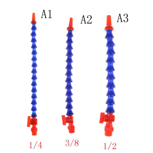 Flexible 1/4" 3/8" 1/2" Water Oil Coolant Pipe Hose Round Nozzle with ...