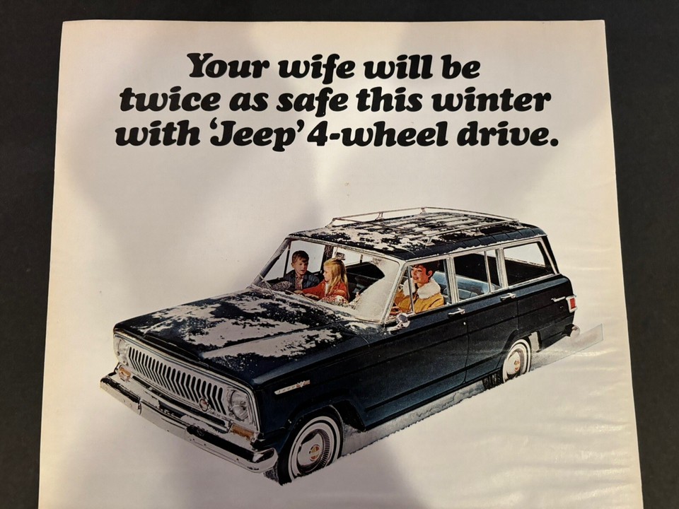 Vtg 1960s AD, General Motors, GM Kaiser Jeep Co. Jeep Wagoneer 4-Wheel ...