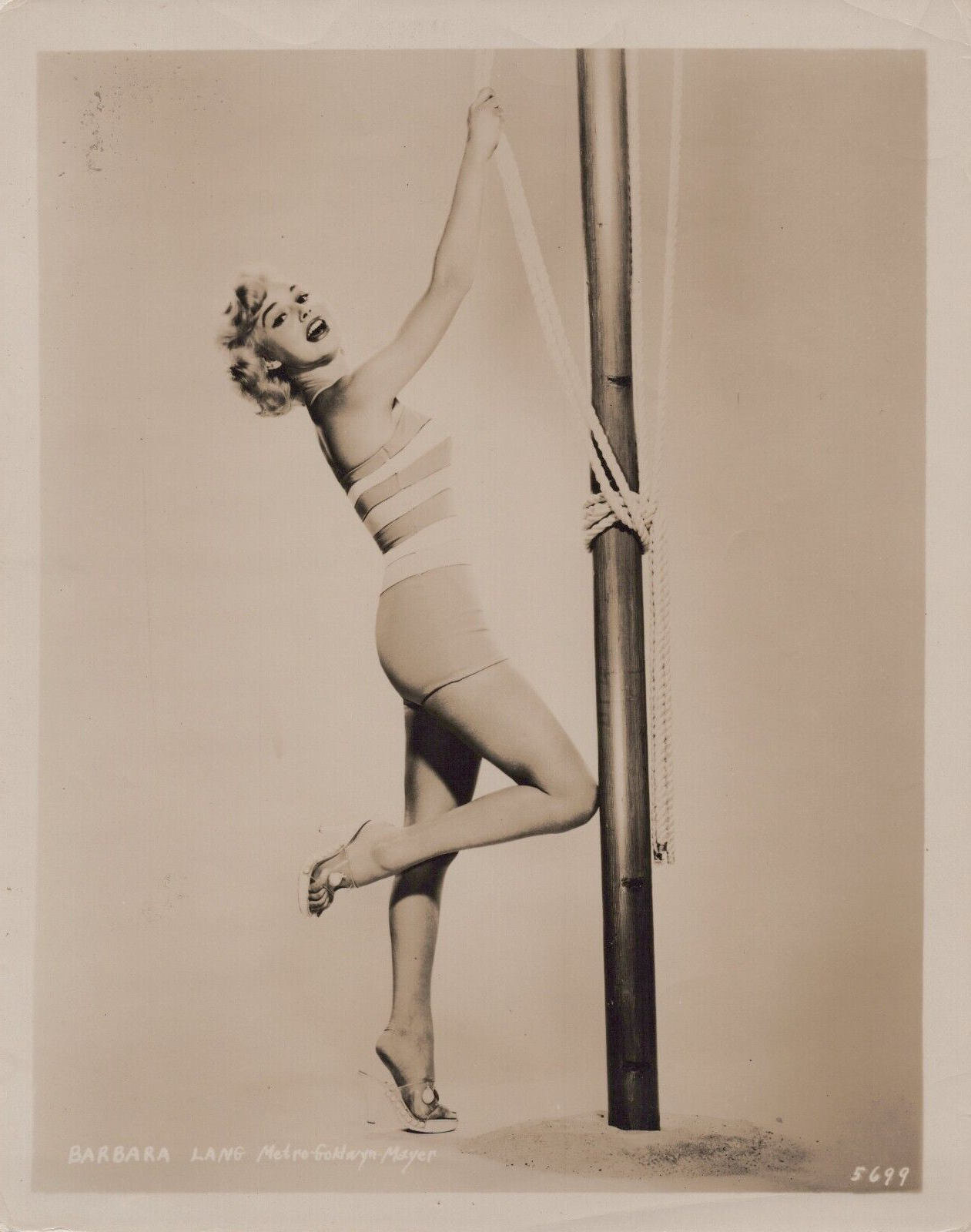 HOLLYWOOD BARBARA LANG BLONDE CHEESECAKE STUNNING PORTRAIT 1940s ORIG ...