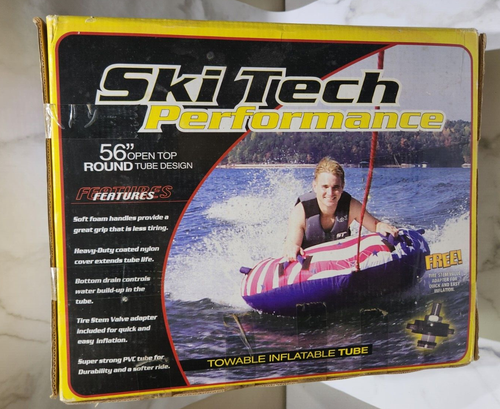 Ski Tech Performance 56" Open Top Round Tube Red, White & Blue Tow Tube ...