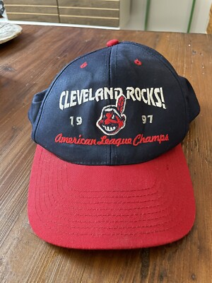 Cleveland Indians 1997 American League Champions/World Series Cap Hat ...