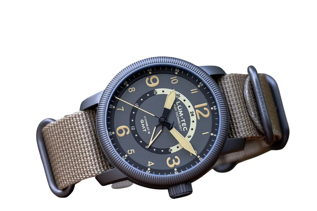 LÜM-TEC Combat B45 GMT Men's Gray Watch - LTB45GMT for sale online | eBay