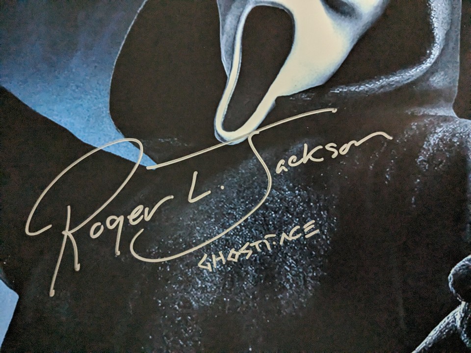 Roger JACKSON Signed Scream 11x17 Movie Poster Ghostface Auto BAS QR JSA A3 | eBay