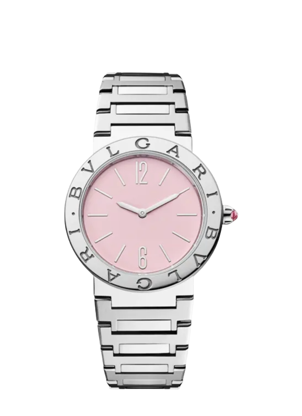 Bvlgari Bvlgari 33mm Pink Dial Steel Ladies Watch Ref. 103711 Unworn ...