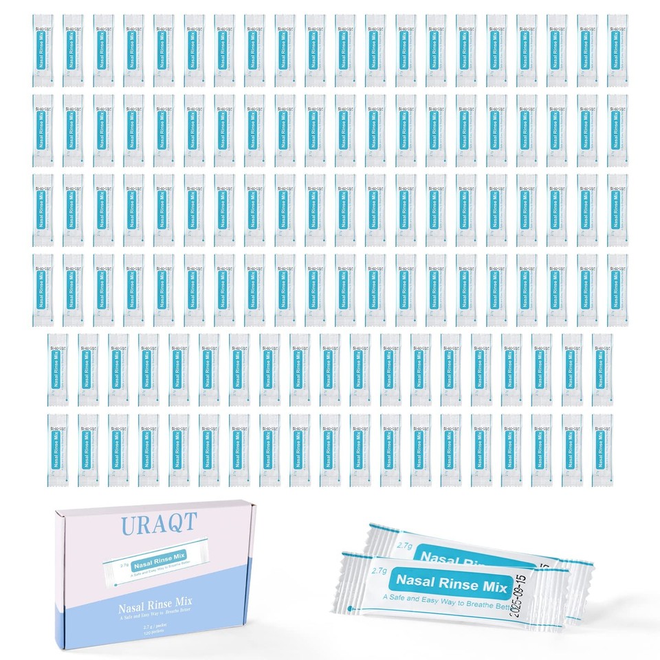 Nasal Rinse Salt, 120 Packs Nasal Irrigation Salt, Cleaning Mix ...