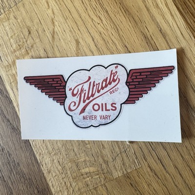 Filtrate Oils Sticker Decal For Oil Jug Pourer 4.2 X10cm Petroliana ...