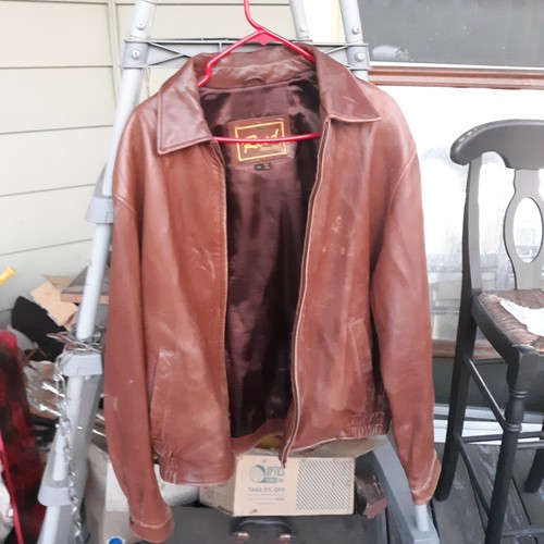 Vintage Leather Jacket Mens Size 44 | eBay