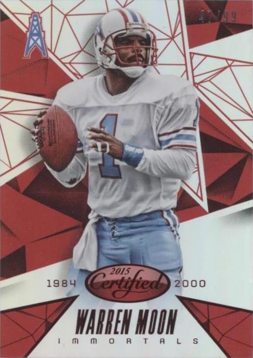 2015 Panini Certified - Immortals Warren Moon #105 Mirror Red /99 for ...